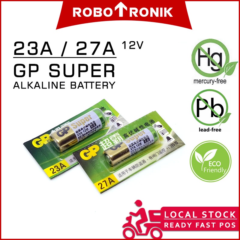Battery 23A / 27A GP Super Alkaline High-Voltage Bateri 12V Remote ...